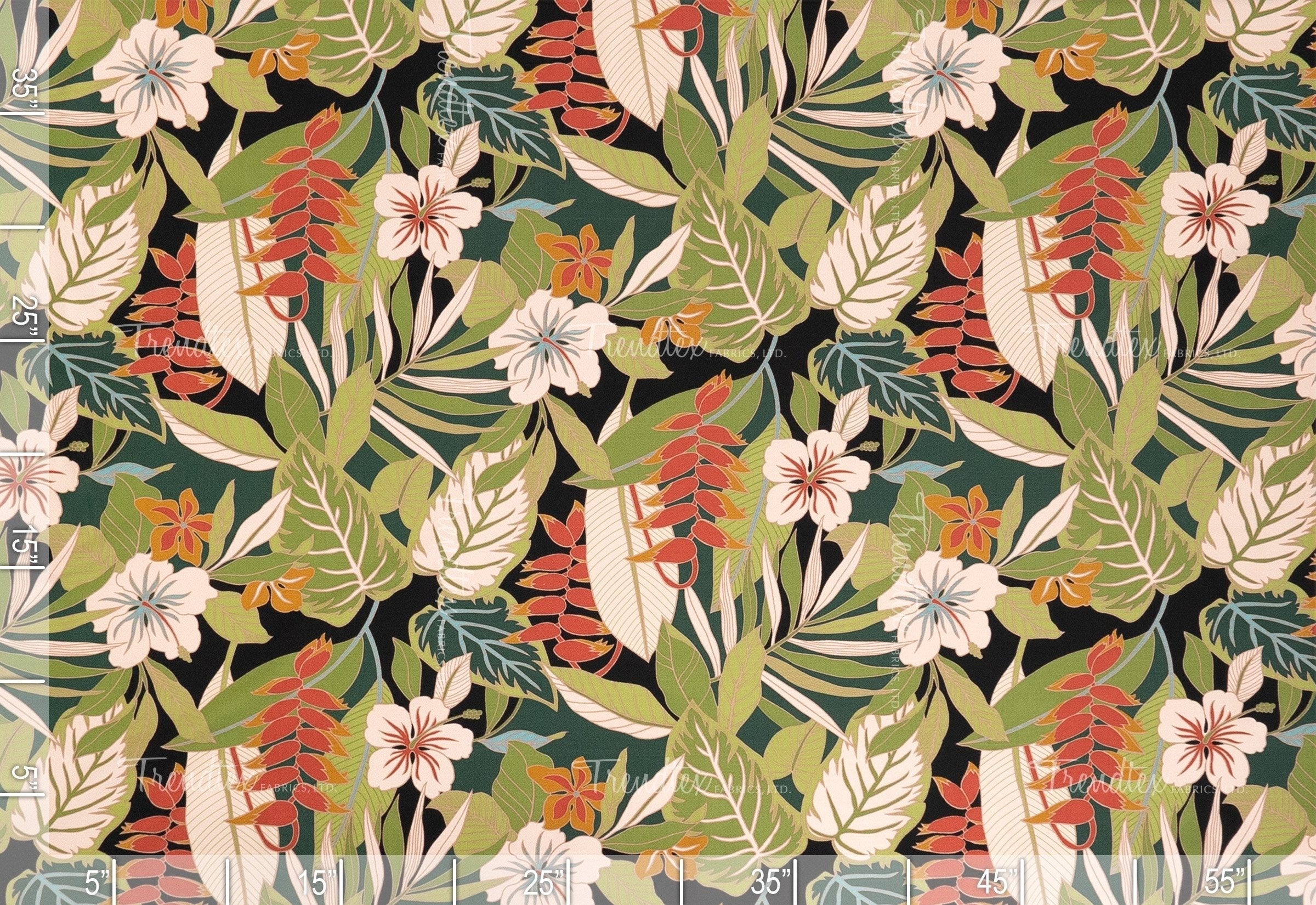 Kamuela - Tropical Hawaiian Print Fabric | Hawaii Barkcloth