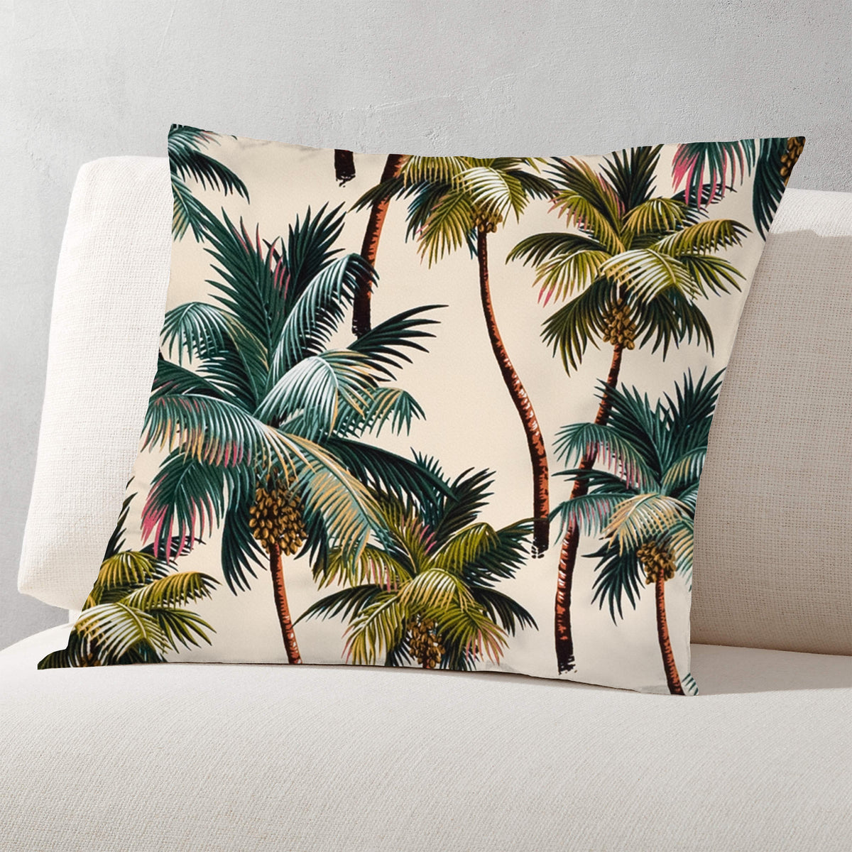 Palm Trees - Tropical Hawaiian Print Fabric | Hawaii Barkcloth